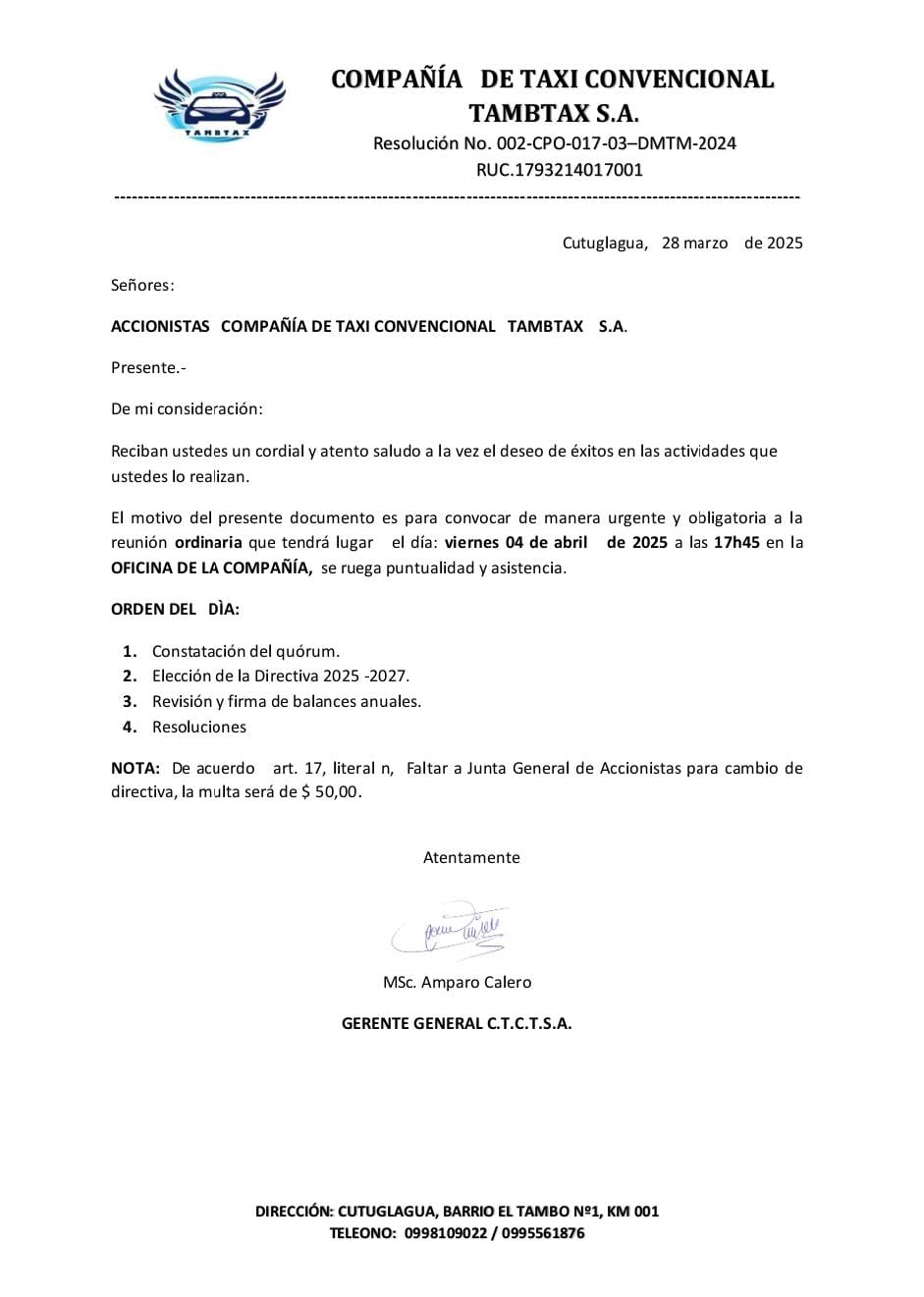 CONVOCATORIA - Periódico Tierra Grande