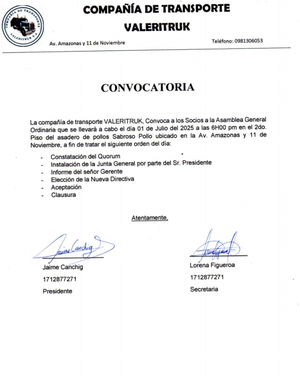 CONVOCATORIA - Periódico Tierra Grande